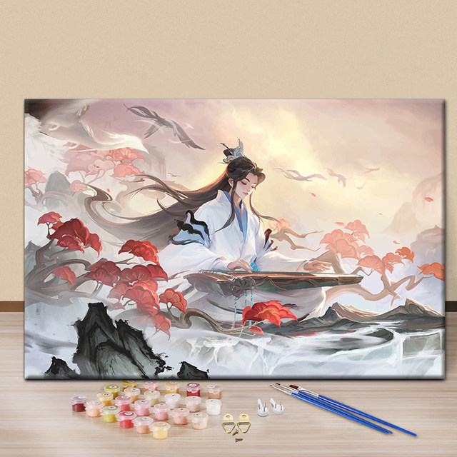 King of Glory male hero character series diy digital oil painting anime ...