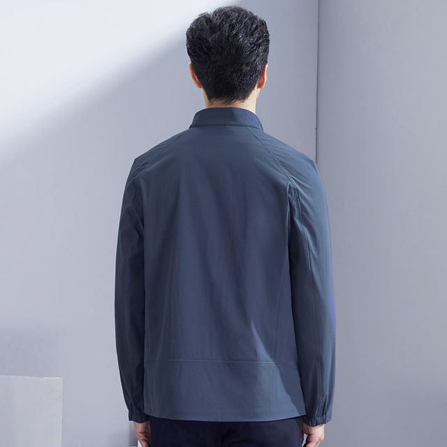 Hongdu Summer Thin Jacket Men's Casual Stand Collar Simple Fashion ...