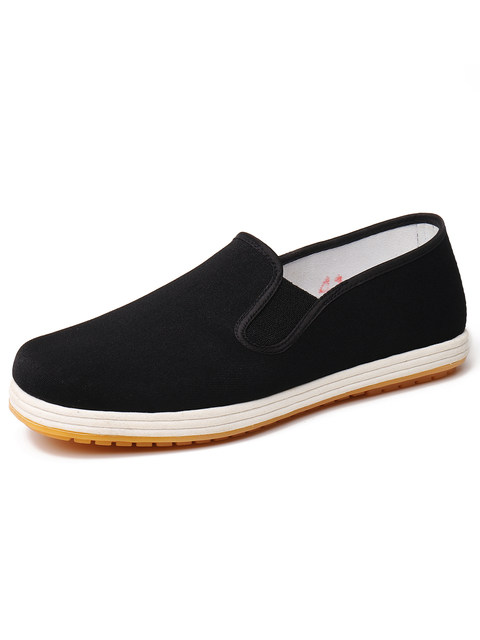 Traditional old Beijing cloth shoes for men's laminate beef tendon sole ...