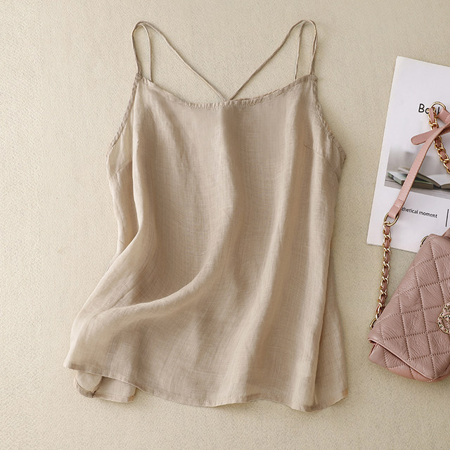 High -cargo white thin pure brillonis suspender vest female cross -back ...