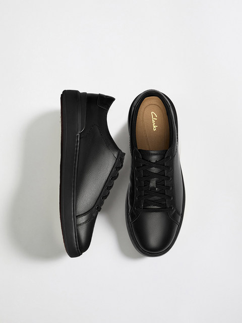 Clarks Courtlite City Men's New Simple Glossy Cowhide Casual Sports Shoes