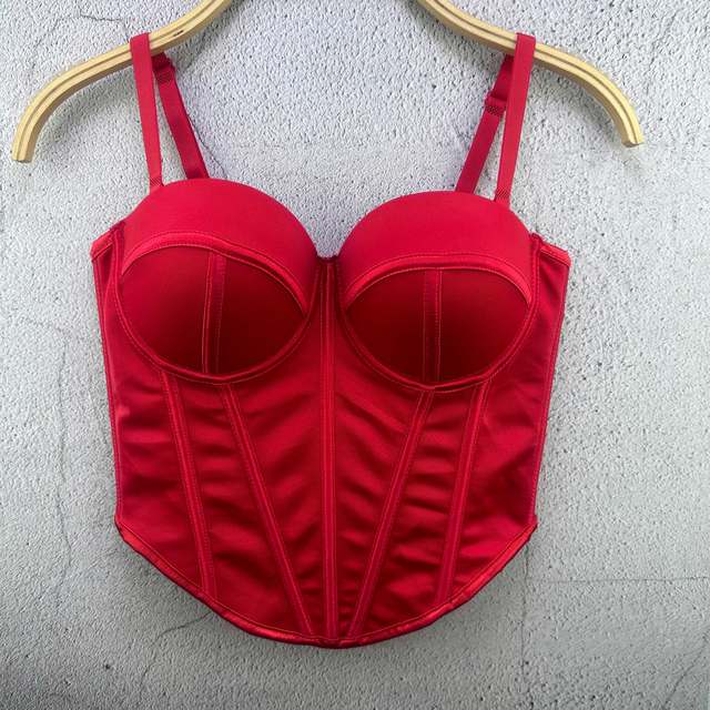 European and American 2024 Irregular straight fish bone corset in the ...