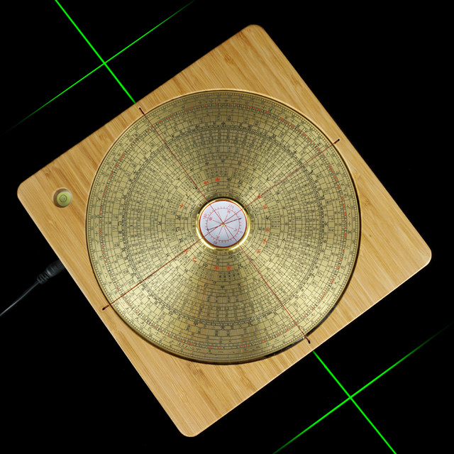 Solid wood electronic laser compass high-precision professional eight ...