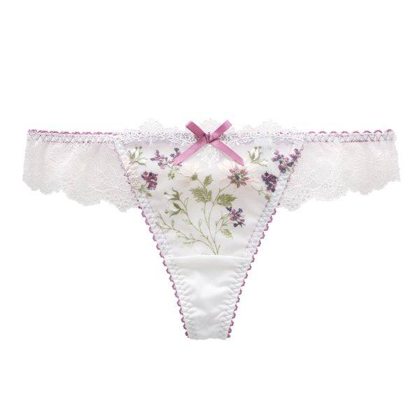 Risa Magli underwear women's cute lace embroidered pure desire sexy soft seamless low-waisted T ...