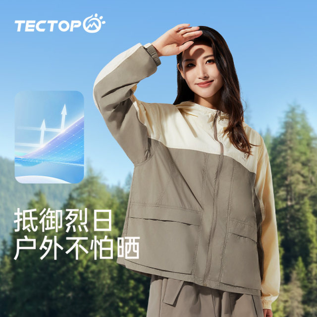 Tantuo Outdoor Contrast Color Workwear Sun Protection Clothing Women's ...