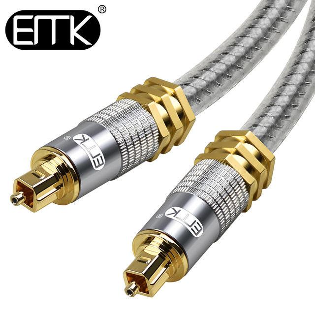 EMK/EMK audiophile-grade digital optical fiber audio cable square counterpart 5.1 channel ...