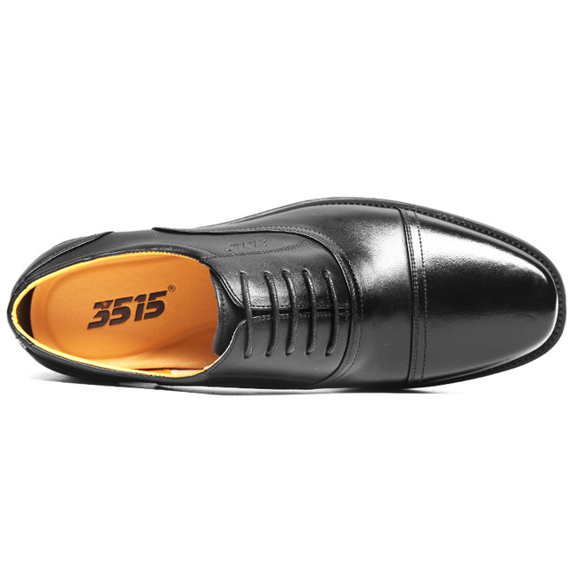Genuine 3515 strongman genuine leather three-joint men's shoes business ...