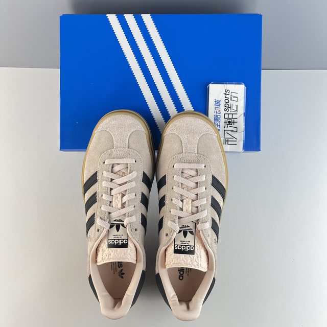 Adidas Adidas Gazelle Bold pink brown women's thick-soled retro casual ...