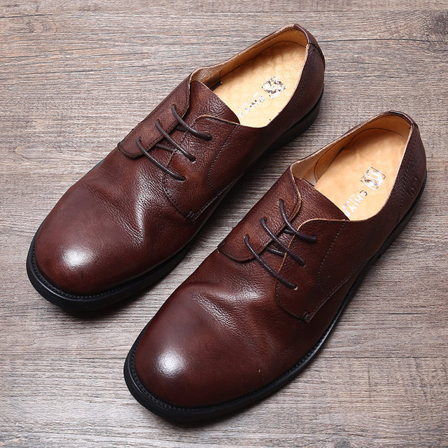 New British style retro folds men's shoes Men's simple casual men's ...