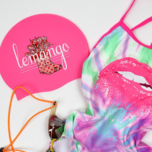 South Korea's Lemango silicone swimming cap for men and women, comfortable and non-stretchy ...