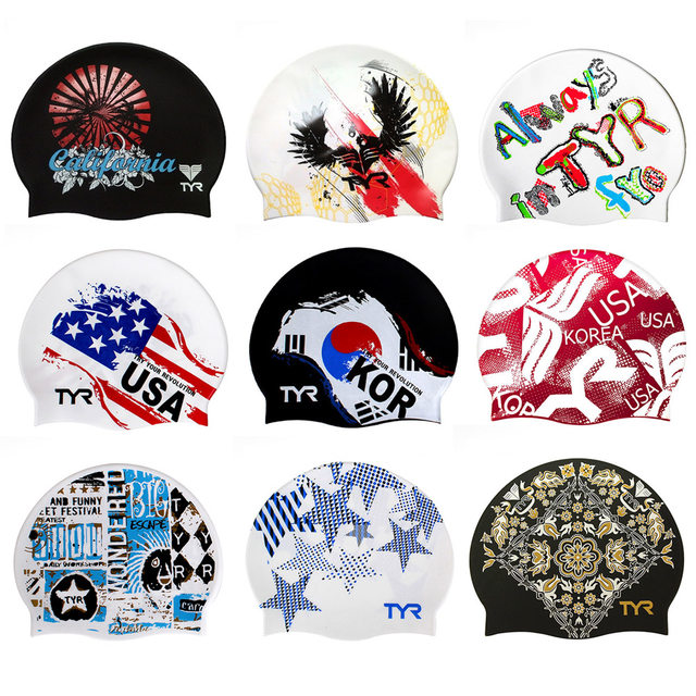 2024 new American TYR silicone swimming hat colorful waterproof ear ...