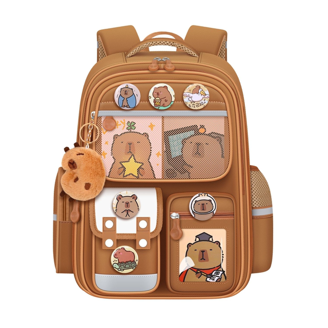 Capybara capybara school bag primary school students grade 1, 2, 3, 4 ...