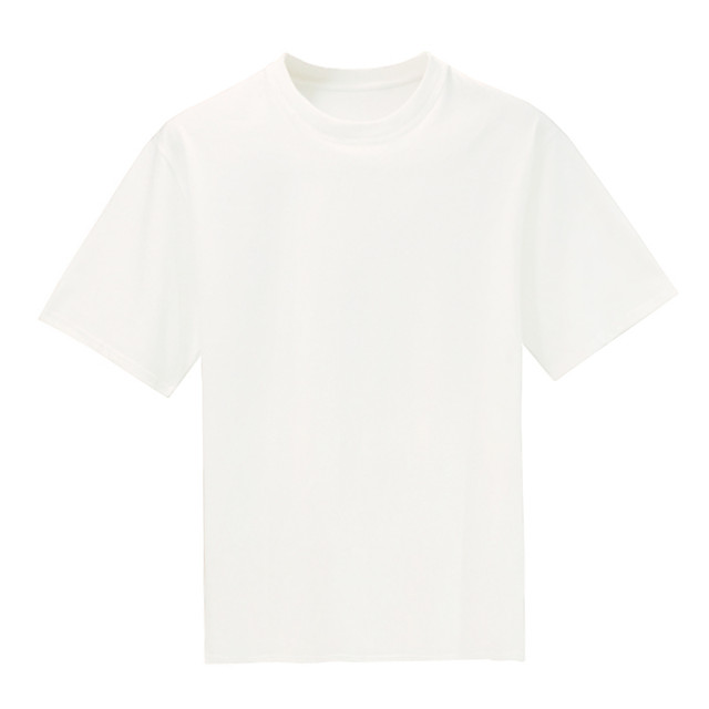 European and American simple solid color inner men's round neck short ...