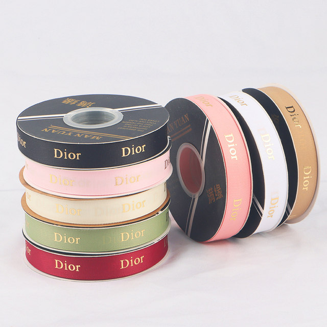 Internet celebrity hot stamping floral ribbon ribbon ribbon flower ...