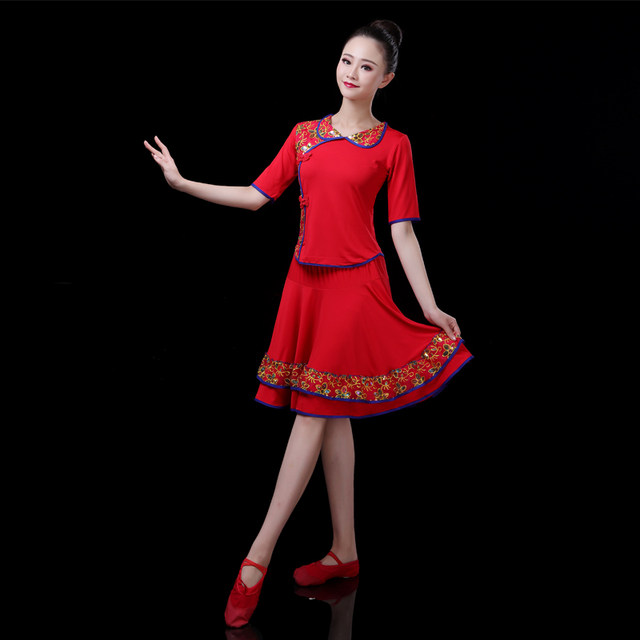 Square dance costumes for women, adult suits, new summer middle-aged ...