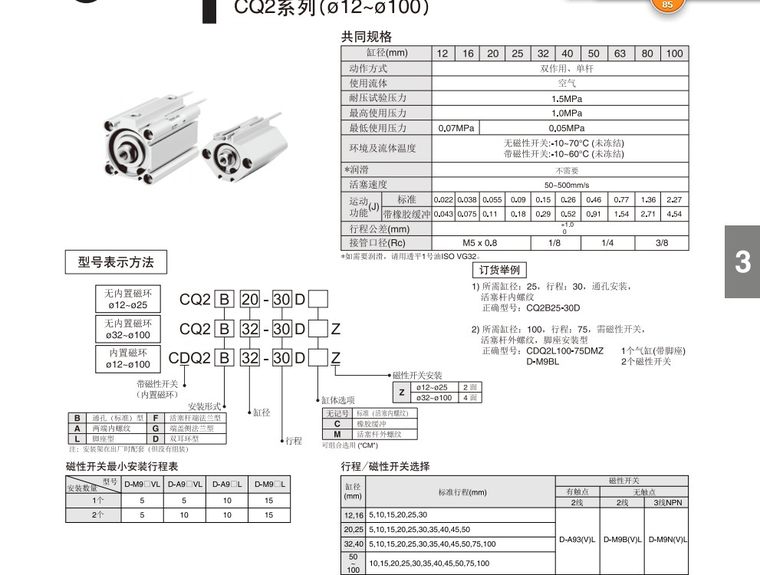 New spot CQ2B25-5D/10D/15D/20D/25D/30D thin cylinder square cylinder original