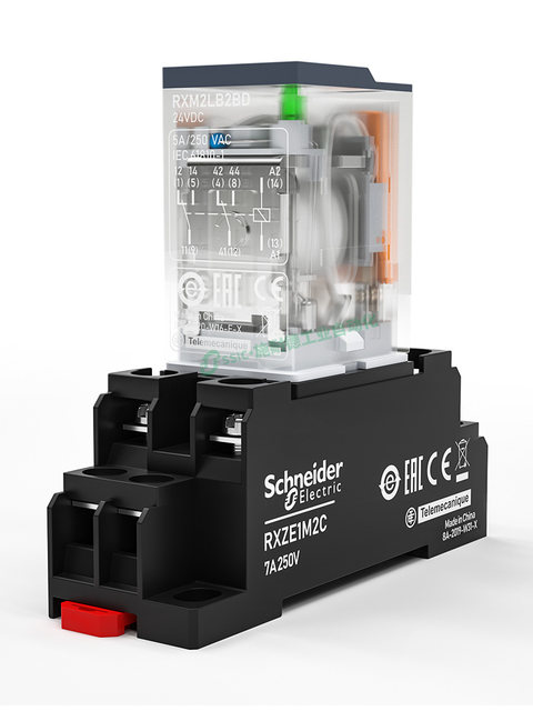 Schneider intermediate relay 24/220v AC rxm2/4lb/ab2bd/p7 small 14-pin rxze1m2c