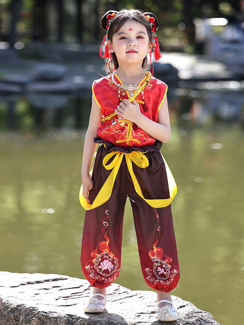 June 1st Nezha Clothes Fairy Tale Anime Halloween Cos Nezha Clothes ...