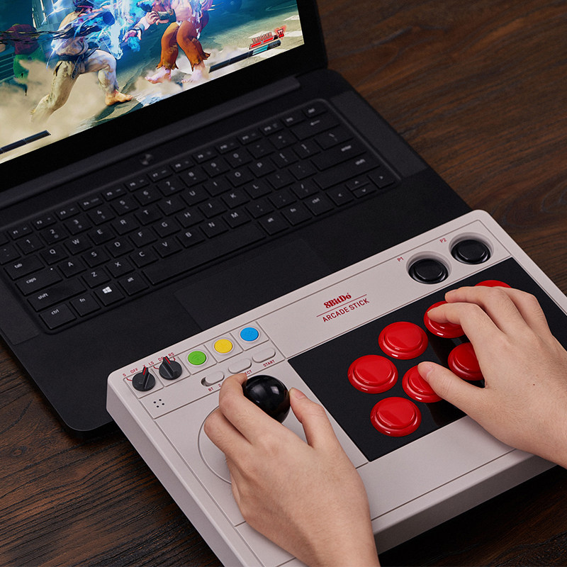 בקר משחקי לחימה אלחוטי 8bitdo Arcade Joystick V3 Bluetooth - PC, Switch ...