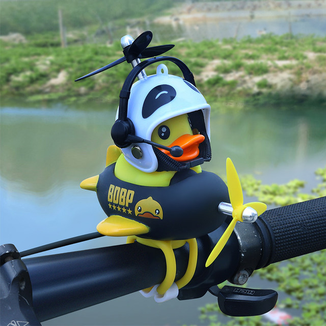 Cute little yellow duck submarine duck car ornaments bicycle motorcycle ...