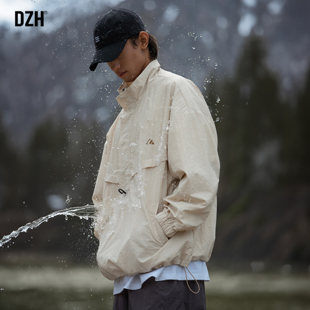 Men's Water Repellent Jacket Men's Spring and Autumn Windproof Stand ...