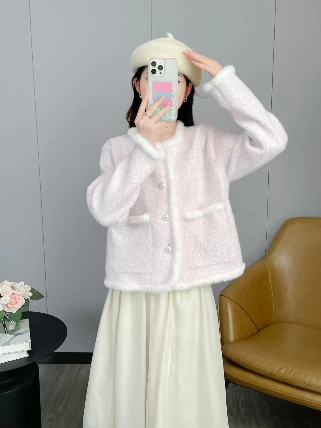 Milk FUFU high -level sensor small incense sweet sweater jacket female ...