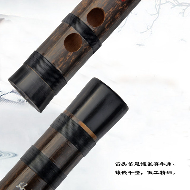 Mr. Guanzi a section of purple bamboo flute refined horizontal flute ...