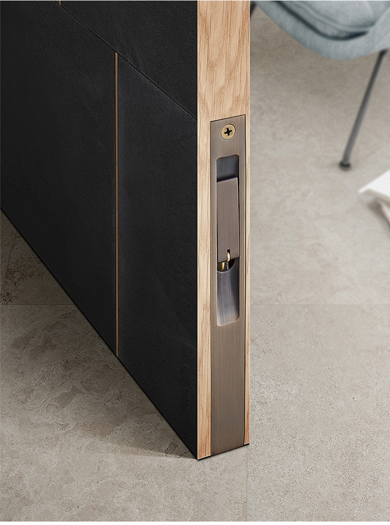 Ruigao Brass Concealed Double Door Bolt - Bright Gold Finish, Invisible ...