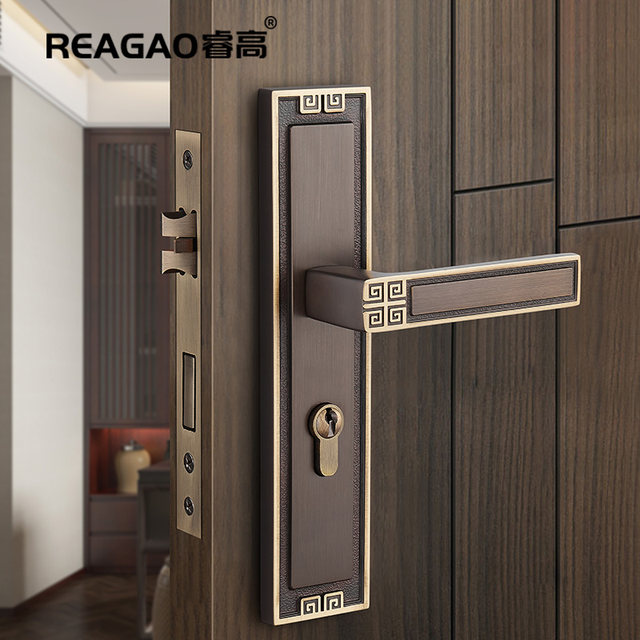Ruigao pure copper silent door lock new Chinese door lock magnetic lock ...