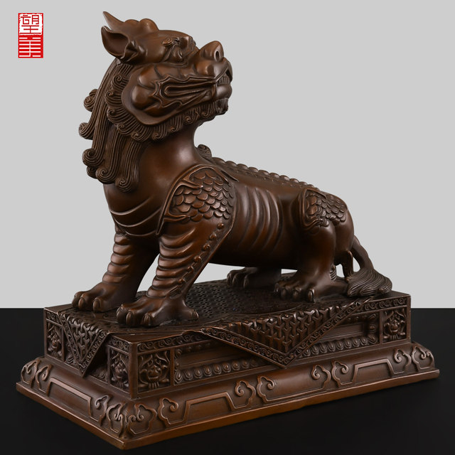 Brass Jiuhua Mountain Listening Ornaments Ksitigarbha Bodhisattva Mount ...