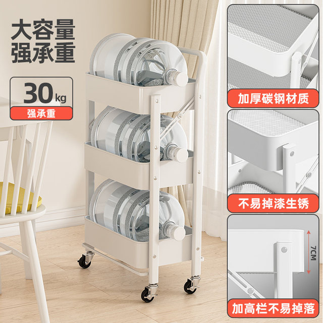 School bag storage rack movable snack trolley book storage shelf ...