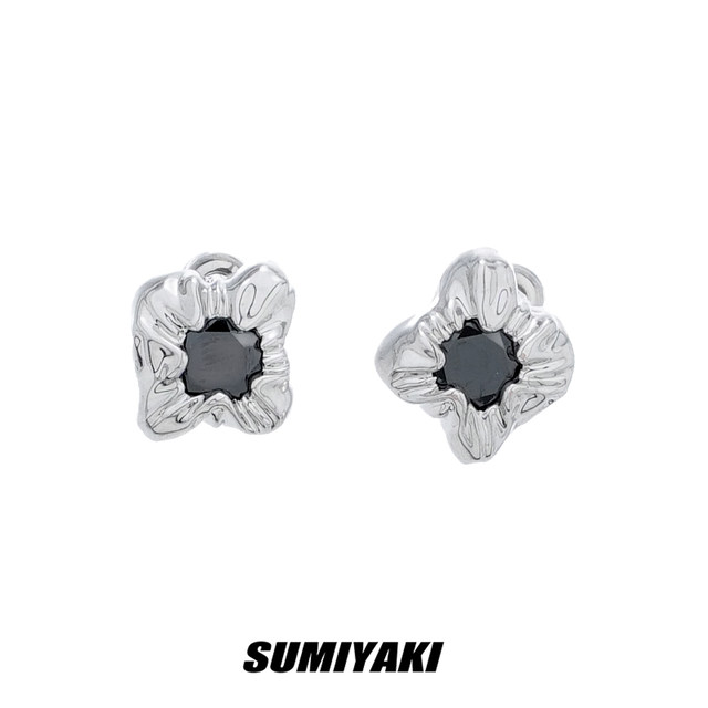 SUMIYAKI's super cute original design hair tie earrings s925 silver needle versatile fashionable ...