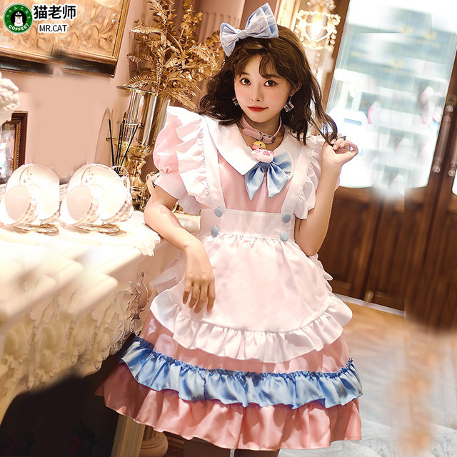 Cat teacher anime maid dress cute cat maid dress Lolita Lolita COS ...