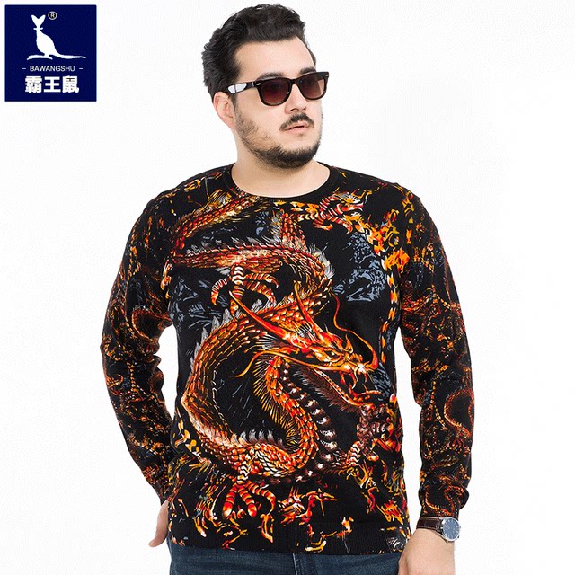 Overlord Rat men's plus size spring and autumn long-sleeved knitted T ...