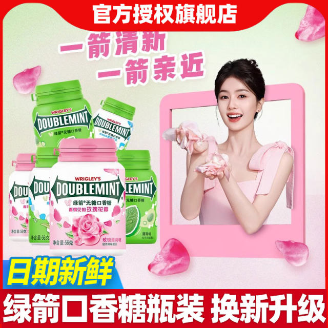 Green Arrow chewing gum original mint about 40 capsules * 6 bottles of ...