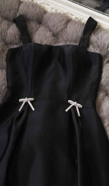 Satin imitation silk luster suspender wide collar tube top A-line vest ...