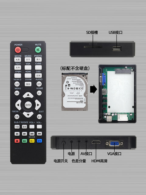 Advertising machine multimedia high-definition USB video automatic loop ...