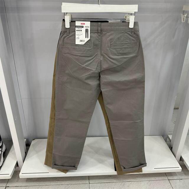 Baleno Baleno autumn and winter men's solid color mid-waist straight ...