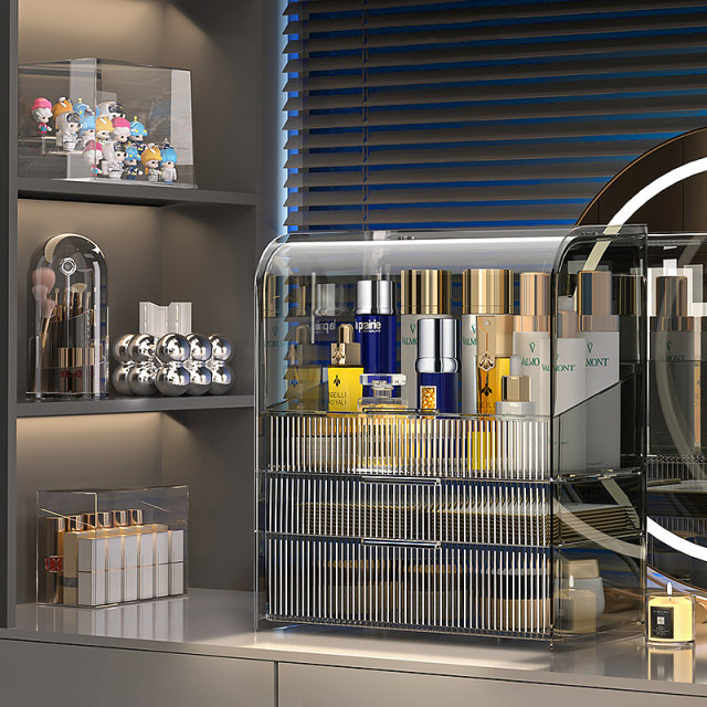 Kaman cosmetics storage box dust-proof large-capacity dressing room ...