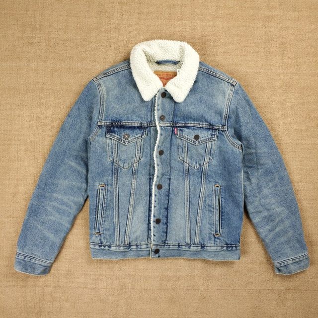 American Levi's/Levis Men's Classic Lined Thickened Warm Fur Collar ...