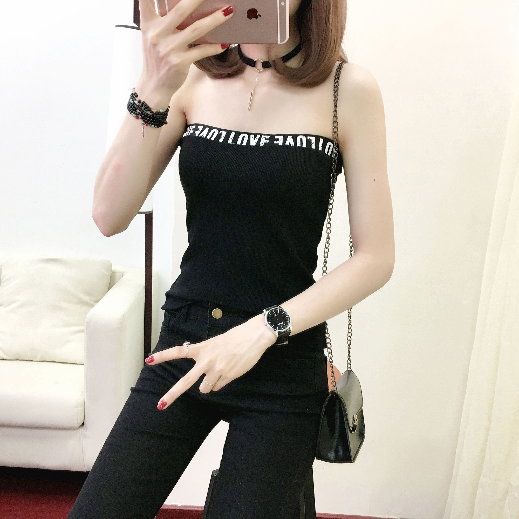 Women's Cotton Backless Vest - Slim Fit Summer Top