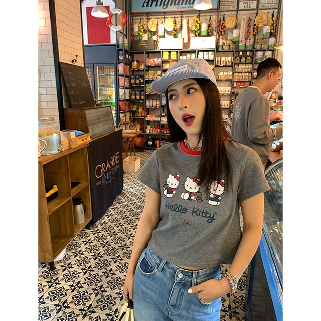Jinyu Huahua Short-sleeved Women's T-shirt Summer 2025 New Style Front ...