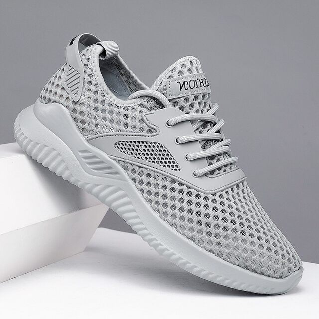 Men's mesh breathable large mesh light casual shoes men's mesh summer ...