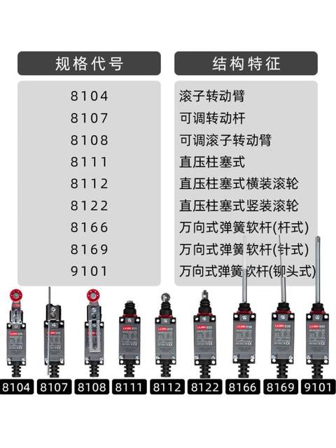 Delixi travel limit switch LXJM8108 limiter roller mechanical contact ...
