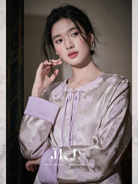 Jkjs people silk crown music s outer set female 2024 new spring and ...