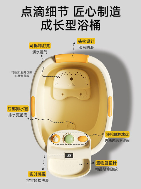 Baby bath bucket Children's bath bucket Baby bath bucket Can sit bath ...