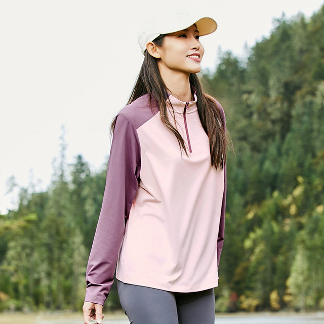 Outdoor printed quick-drying clothing for women long-sleeved spring and ...