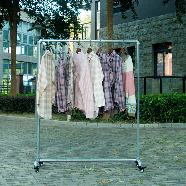 Holding rack house hanging clothes floor bedroom Water pipe moving ...