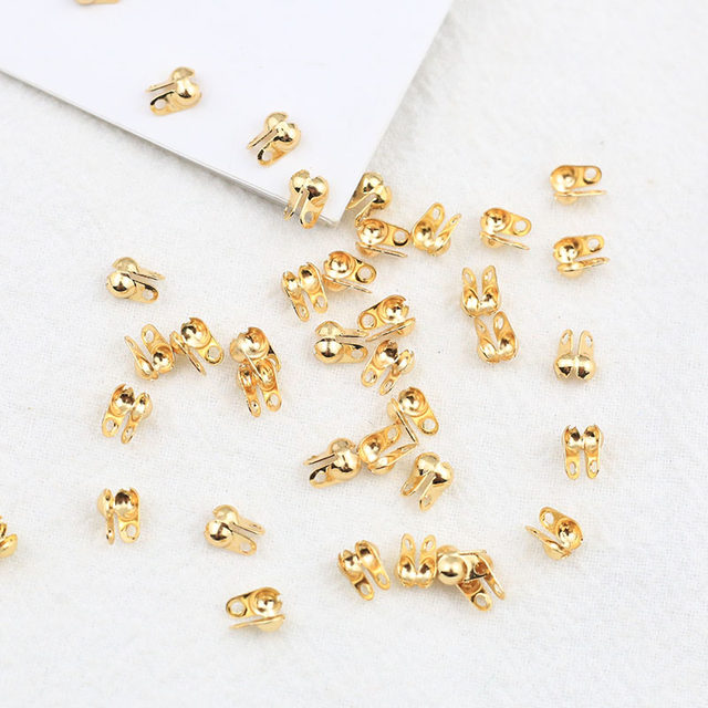 18K gold-filled color-protected buckle bean buckle double ear double ...