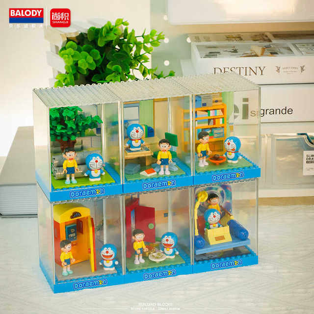 Doraemon building block assembly toy model Doraemon blind box small ...